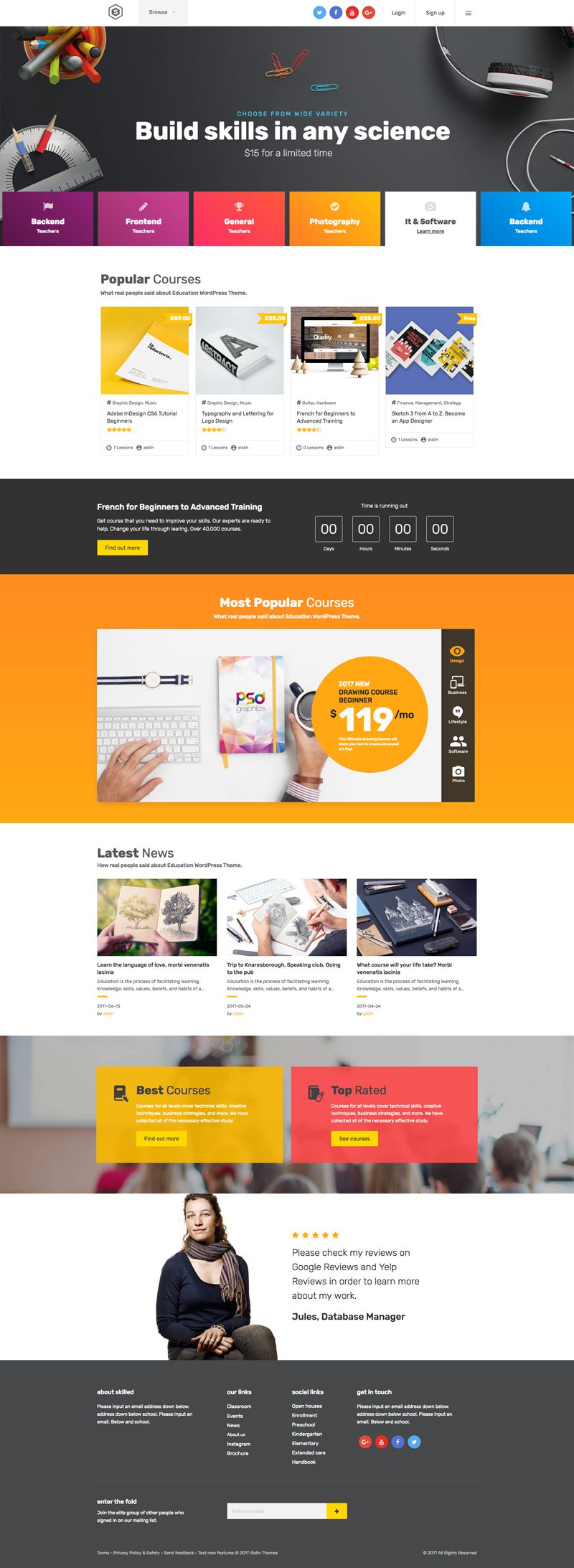 Skilled School Education Courses LMS WordPress Theme - WPExplorer Skilled School Education Courses LMS WordPress Theme - WPExplorer