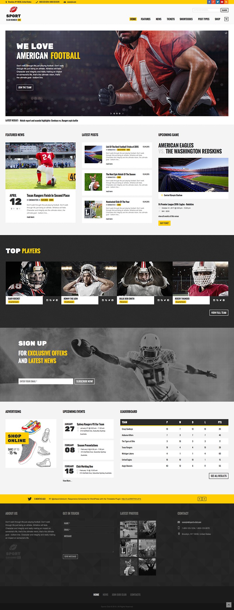 Sports Club Team & News WordPress Theme - WPExplorer