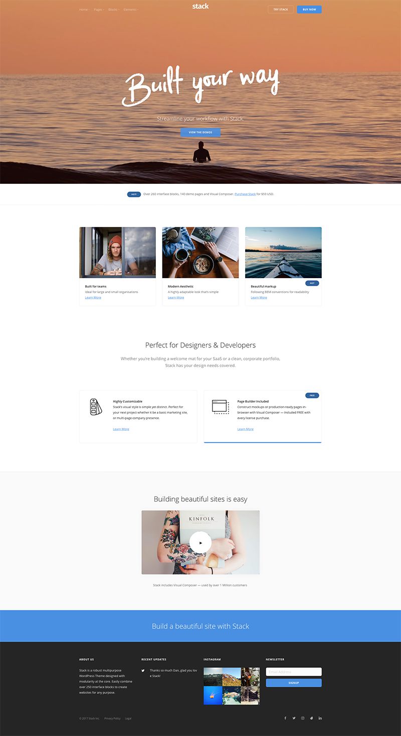 Stack Multipurpose Wordpress Theme With Variant Page Builder Wpexplorer