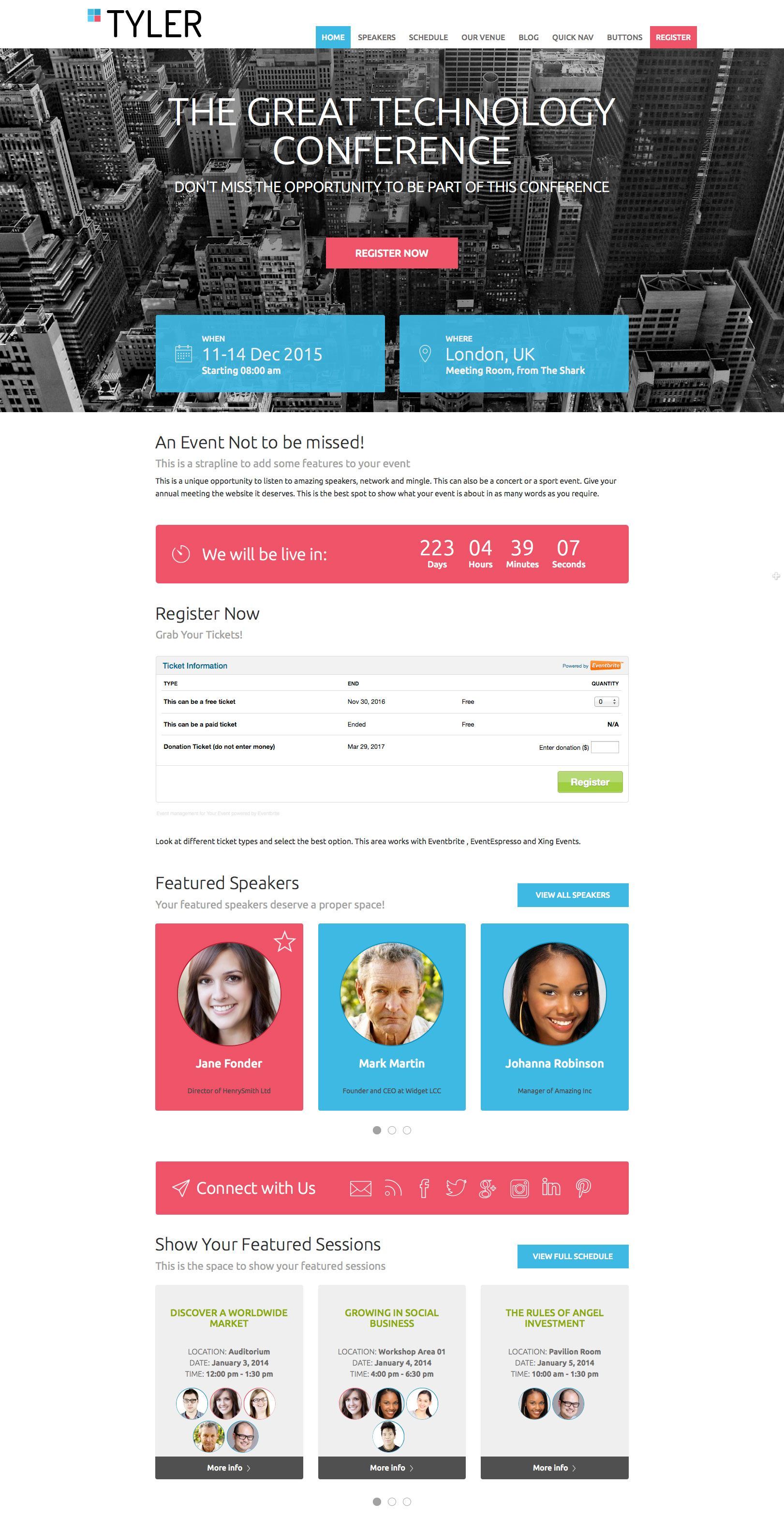 Tyler Event Management WordPress Theme WPExplorer